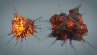 Aerial Explosions 3D Models | ActionVFX
